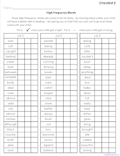 Teachers R US: High Frequency Words (Literacy First) Complete Word List ...