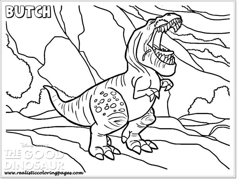 The Good Dinosaur Disney Butch Cartoon Coloring Pages