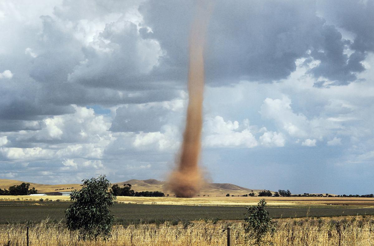Dust Devil near Mount Bryan | Earth Blog