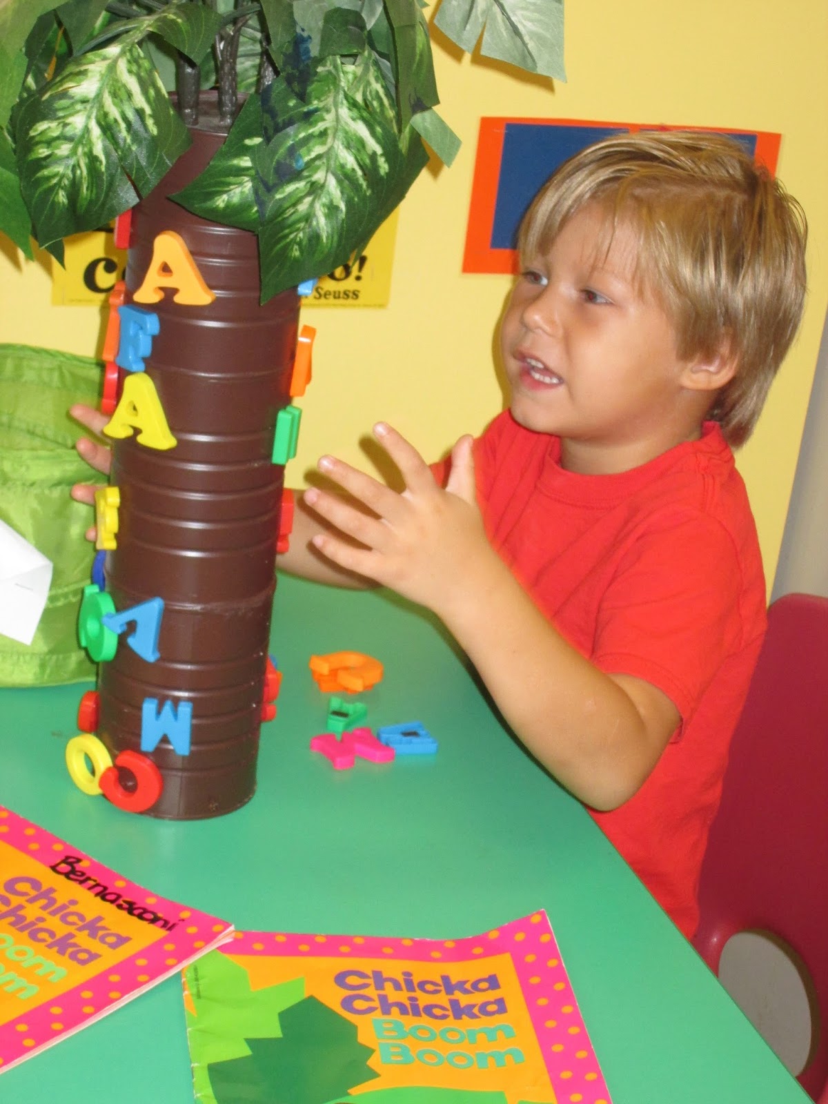 Mrs. Bernasconi: Chicka Chicka Boom Boom Snack, Sensory Bin & More