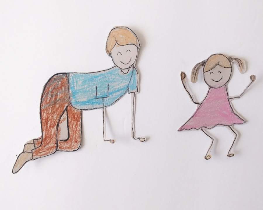 Dad Child Crawl - Father's Day Craft - The Joy of Sharing