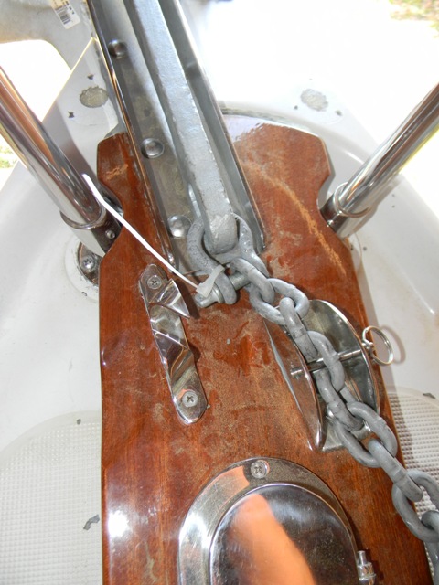 Ericson 25, Oystercatcher: Anchor, Chain Locker, and Anchor Roller ...