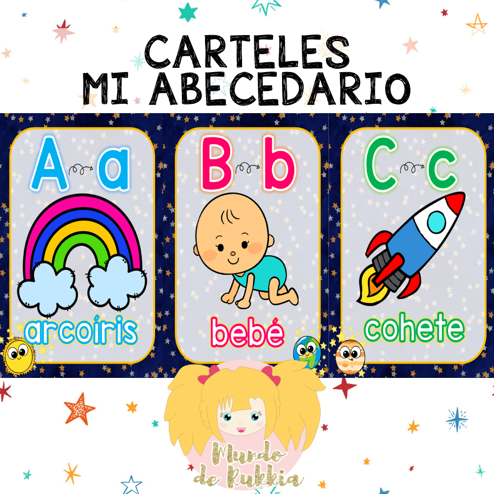 Carteles Mi Abecedario | Mundo de Rukkia