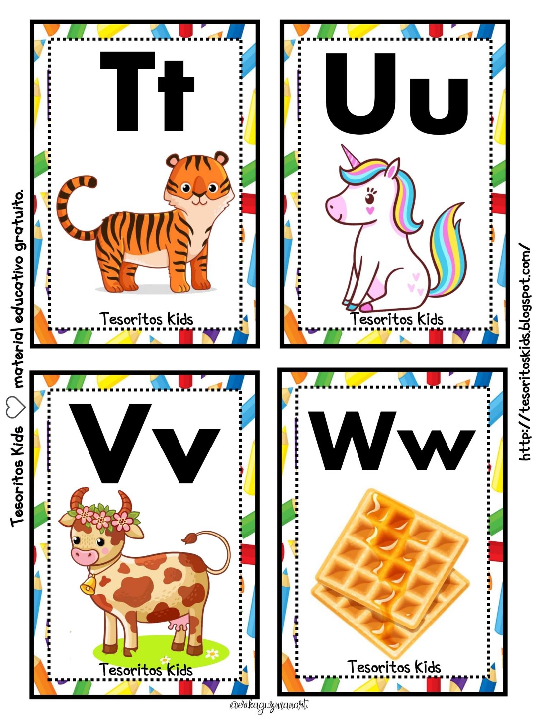 Tarjetas Didácticas del Abecedario | Mundo de Rukkia