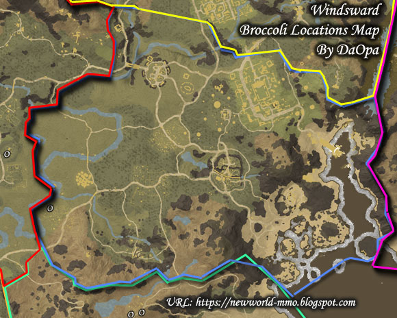 New World: Windsward broccoli map