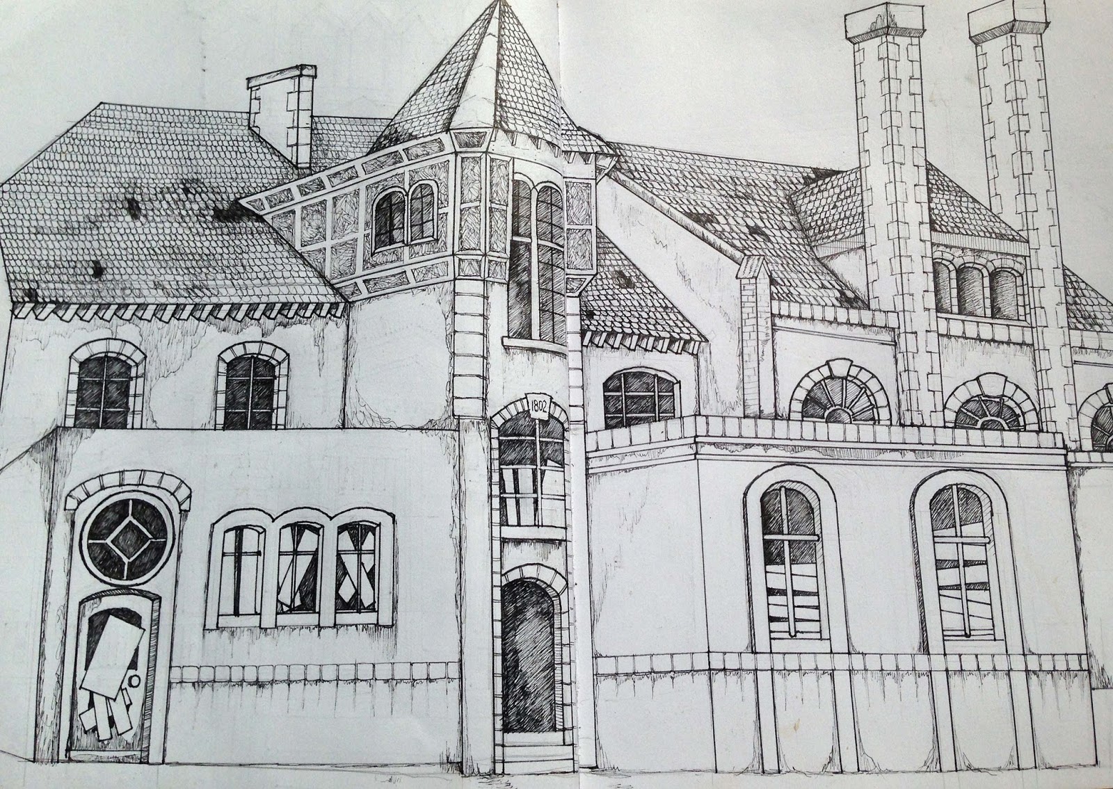 October Sketchbook - Haunted House #5