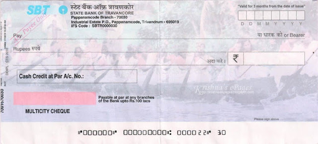 Useful tricks and notes: CTS-2010 Standard and Old Bank Cheques of India