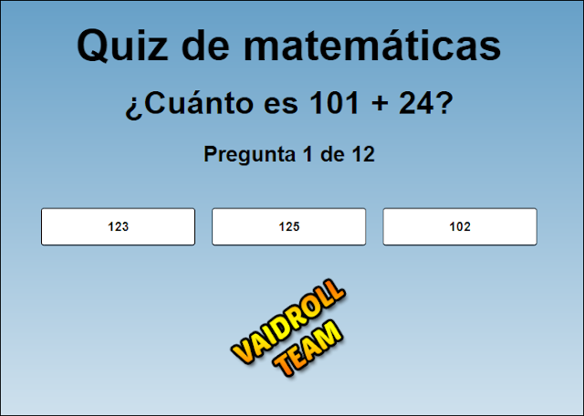 VaidrollTeam: QUIZ DE MATEMATICAS CON RESPUESTAS OPCIONALES EN PHP ...