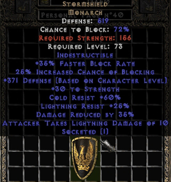 Best CRPGs PERFECT STORMSHIELD MONARCH Diablo 2 Resurrected best-crpgs-perfect-stormshield-monarch-diablo-2-resurrected