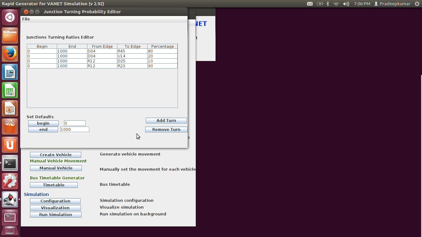 SUMO and MOVE Example Traffic Simulation