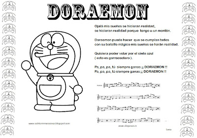 tubescore: Doraemon Sheet Music for flute, clarinet, alto saxophone ...