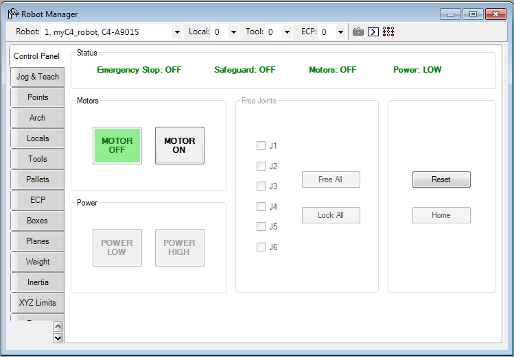 Open EPSON Robot Manager | Robotics University