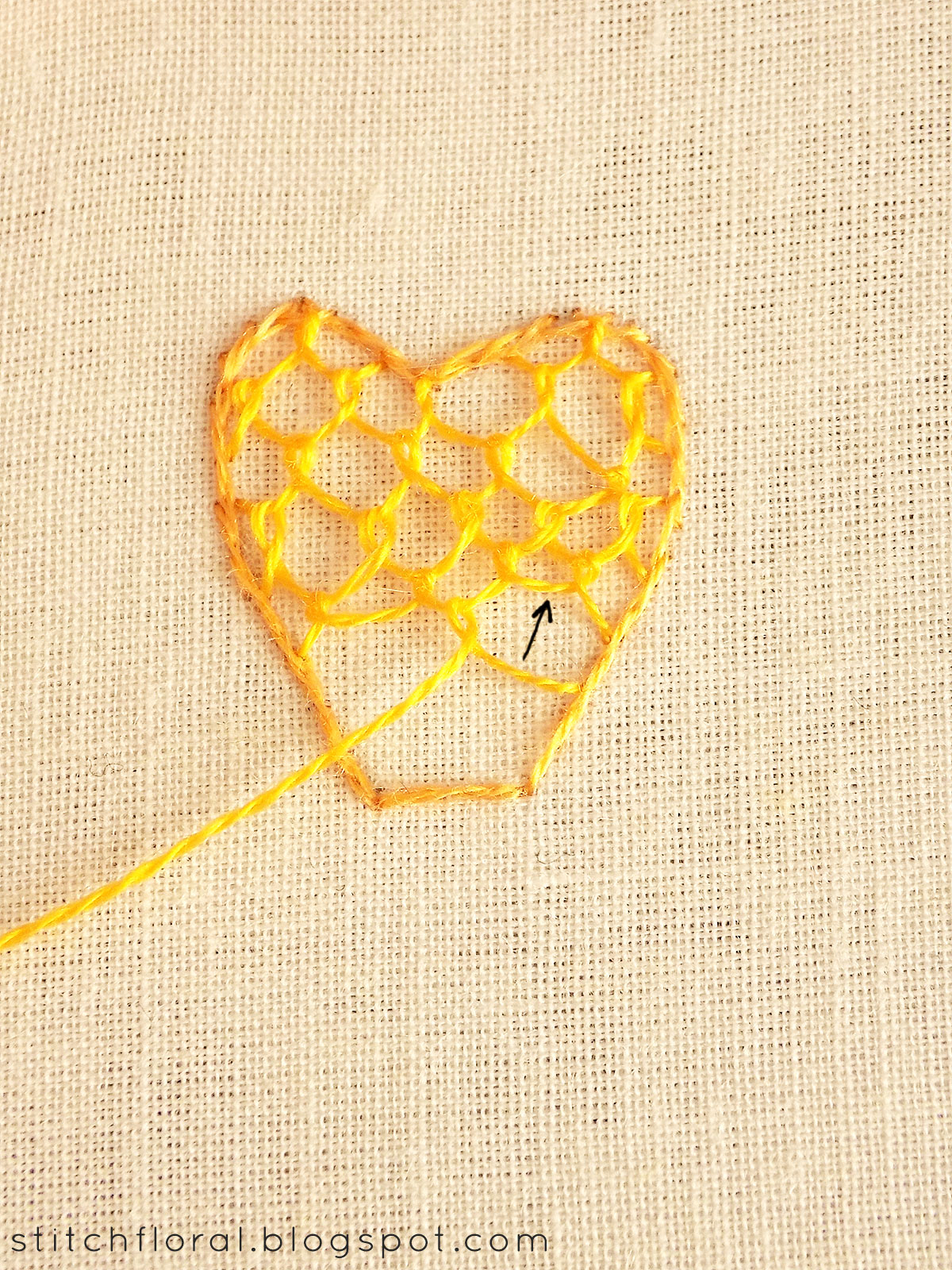 Detached buttonhole on irregular shapes - Stitch Floral