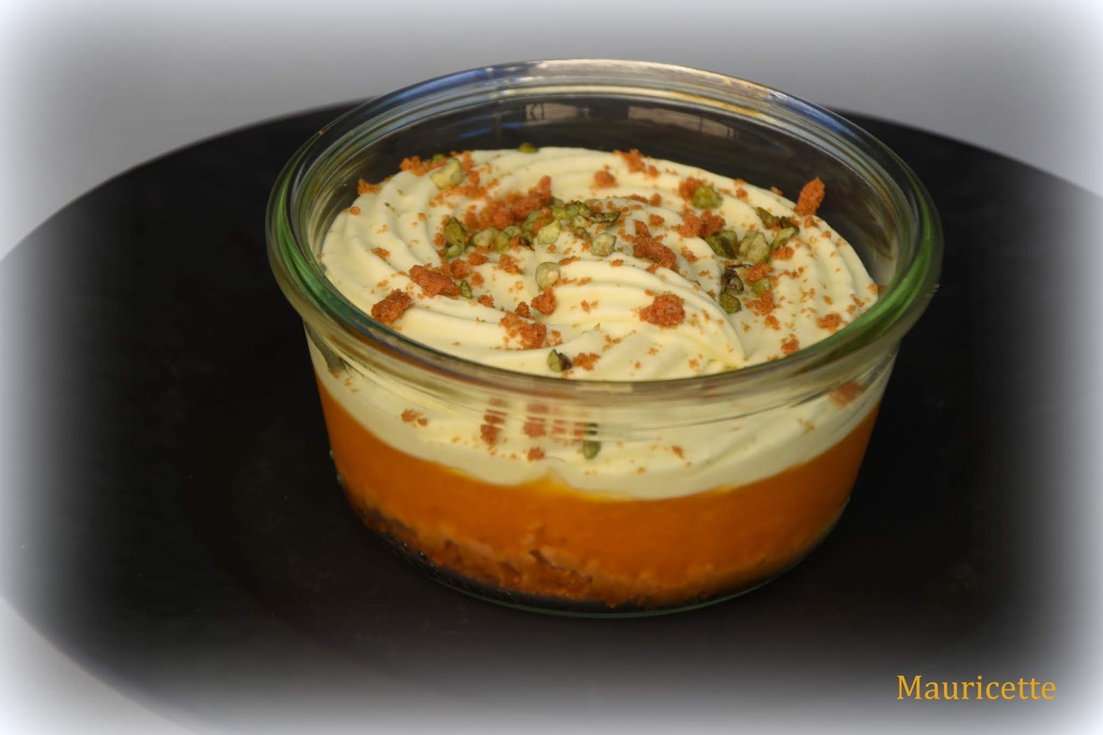 Verrine abricot & pistache et spéculoos