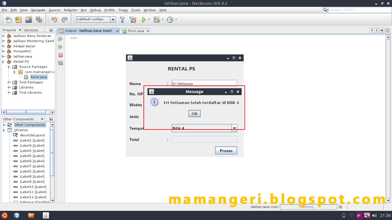 Membuat Aplikasi Rental PS Sederhana Java Netbeans dan MySQL ...