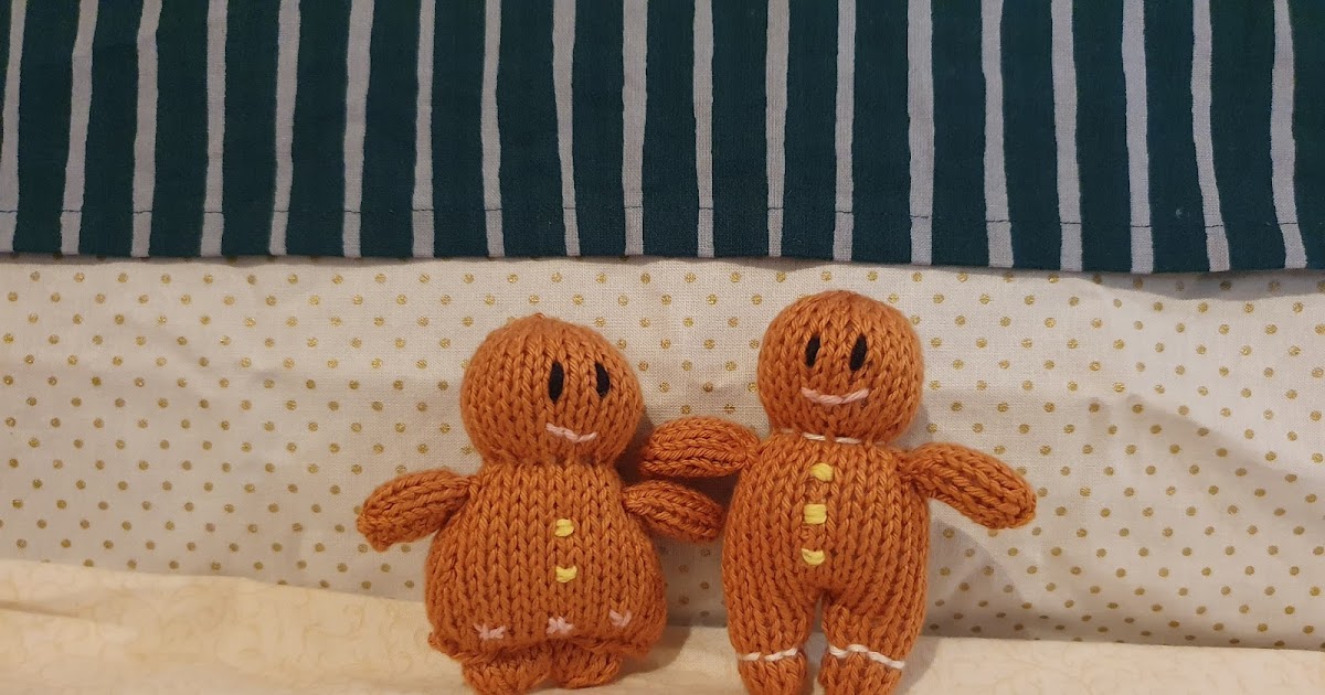 Mint Village: Gingerbreads (version 2, free knitting pattern)