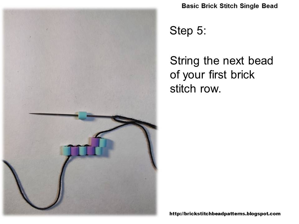 Brick Stitch Bead Patterns Journal: Basic Brick Stitch Single Bead Technique Tutorial for Brick ...