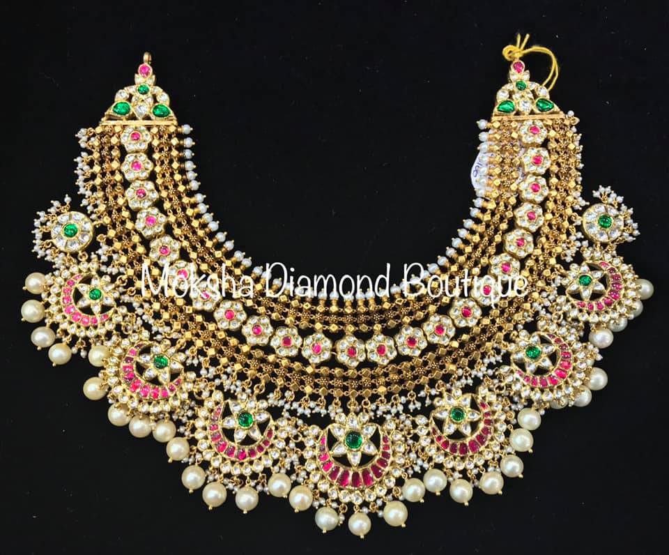 Chandbali Design Choker by Moksha Diamonds - Jewellery Designs