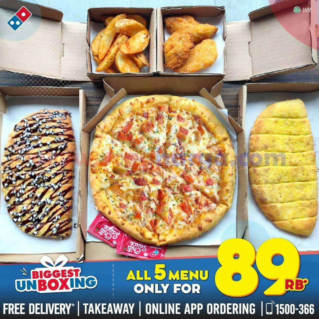 Promo Domino's Paket Pizza ALL 5 MENU cuma Rp 89.000* - scanharga