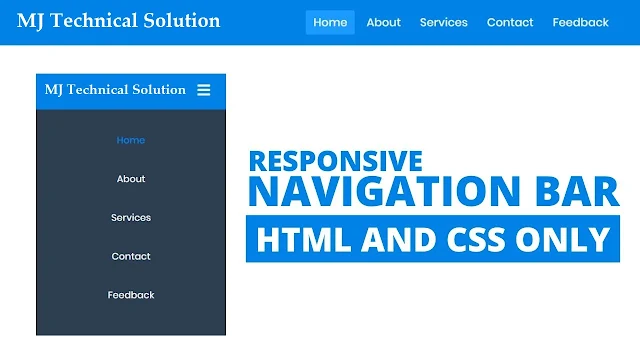 Responsive Dropdown Menu Bar with Search box || using only HTML & CSS