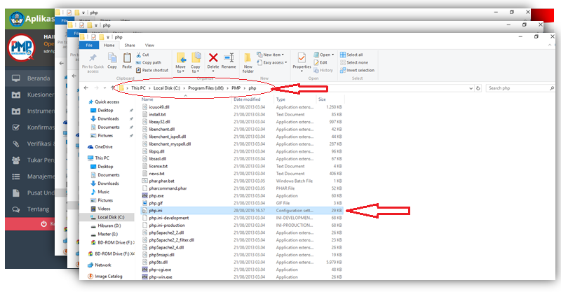 Edit file PHP di Aplikasi PMP agar sukses mengirim data PMP ...