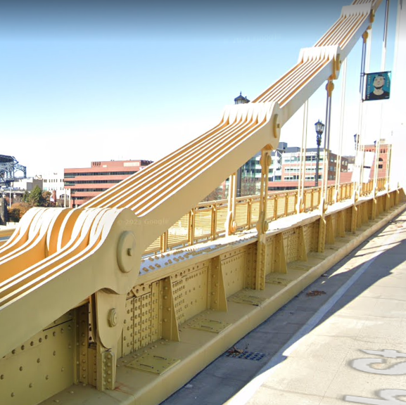 Industrial History: Sisters Eye-Bar Suspension Bridges over Allegheny ...