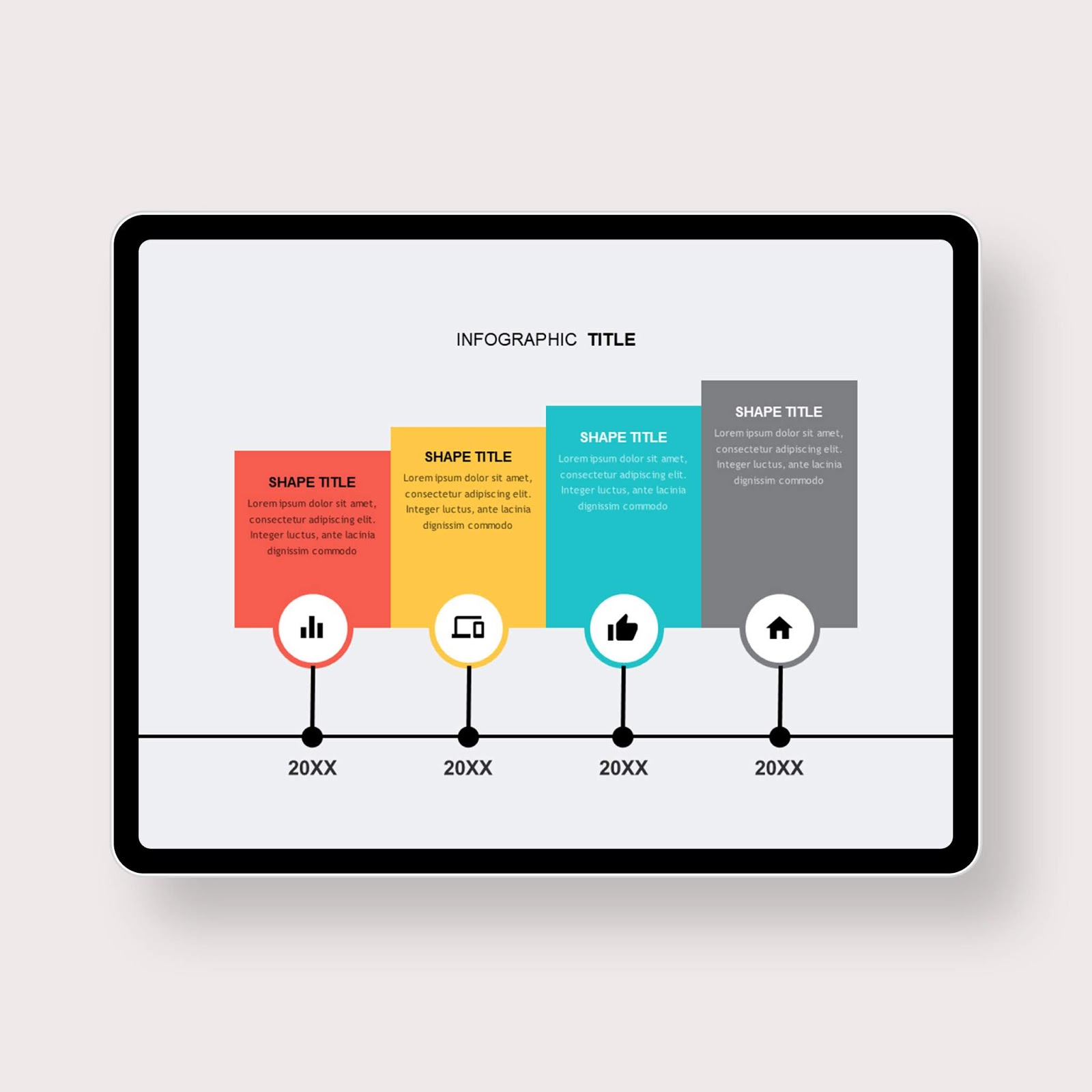 Timeline Increase Quadrangle PowerPoint Templates - PowerPoint Free