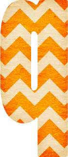 Abecedario con Zigzag Naranja. Orange Chevron Letters. - Oh my Alfabetos!
