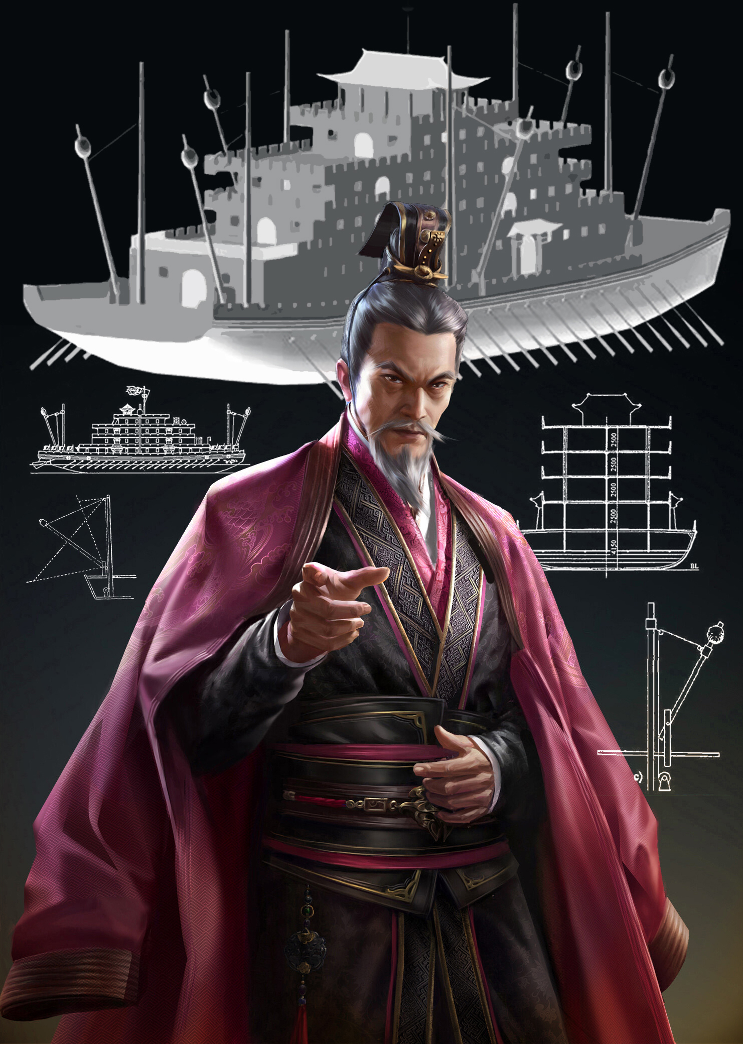 Dark Age Chinese Juggernauts: Five Fang Ships of Sui Dynasty: 巨舰: 隋五牙战舰