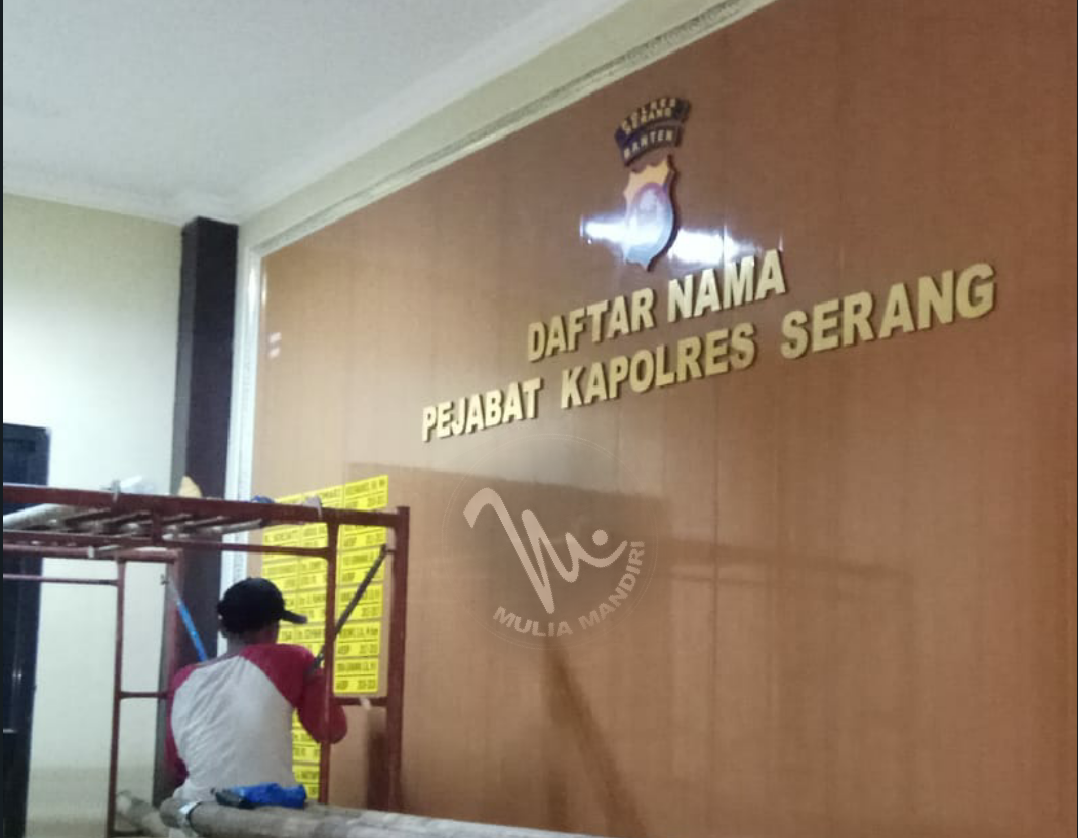Huruf Timbul & BackDrop POLRES SERANG - Neon Box Serang - Banten