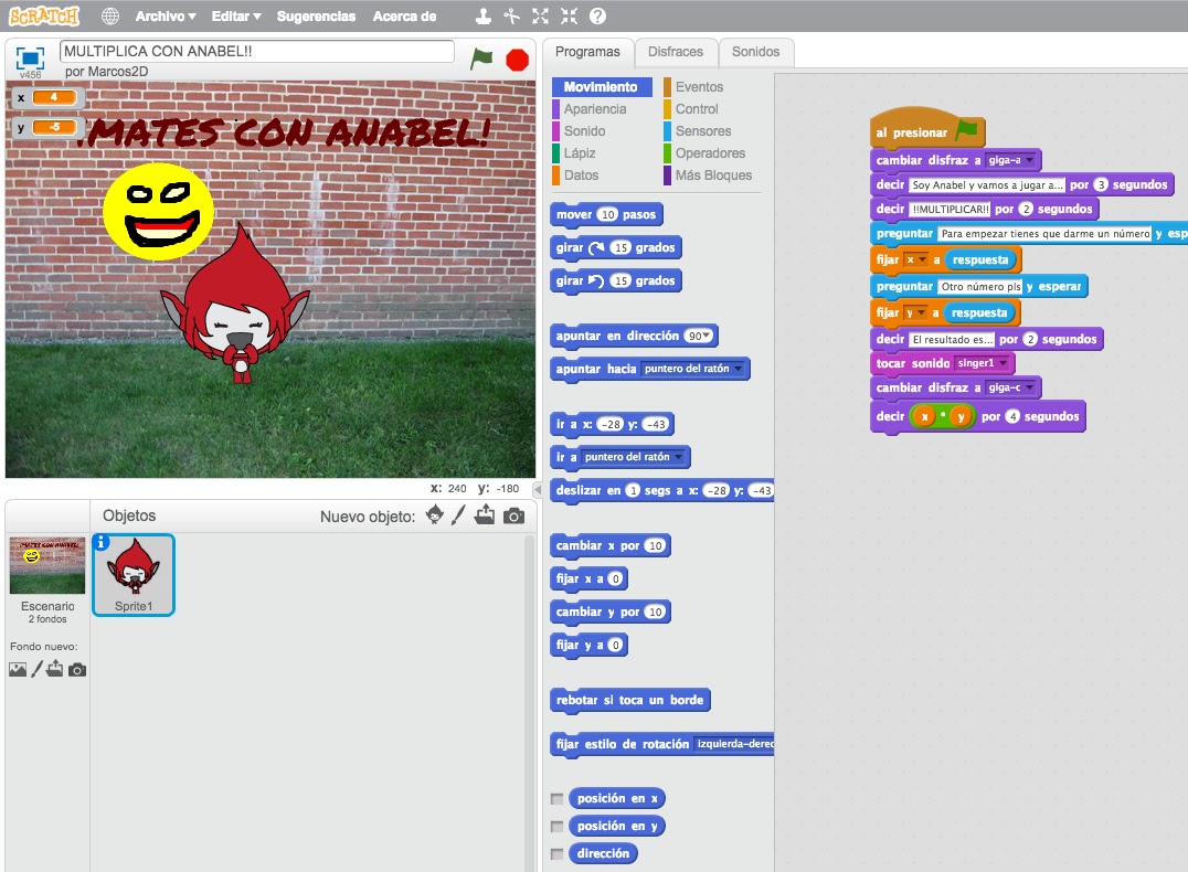 Competencias clave con Scratch: Actividades realizadas durante el ...