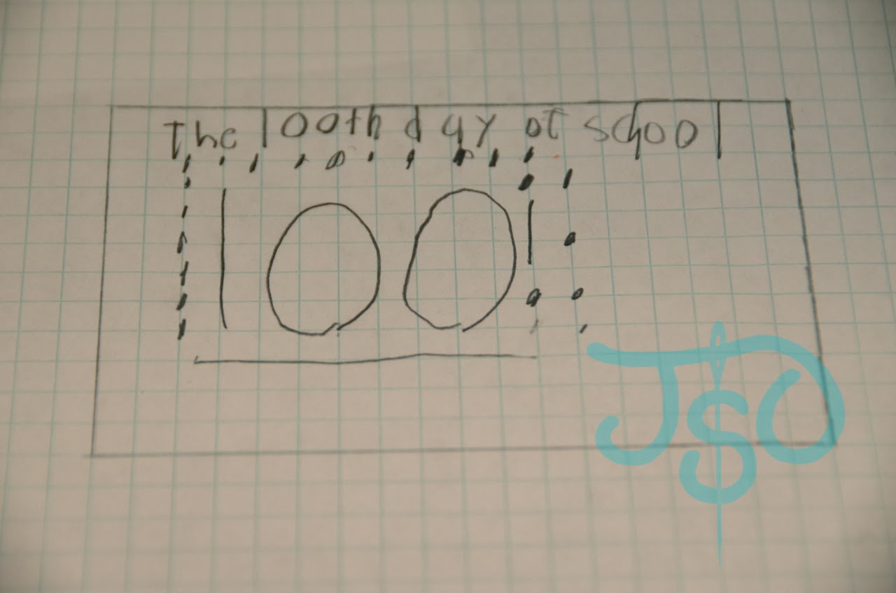 JustSewOlivia: Basics: Flatlocking and our 100th Day projects!