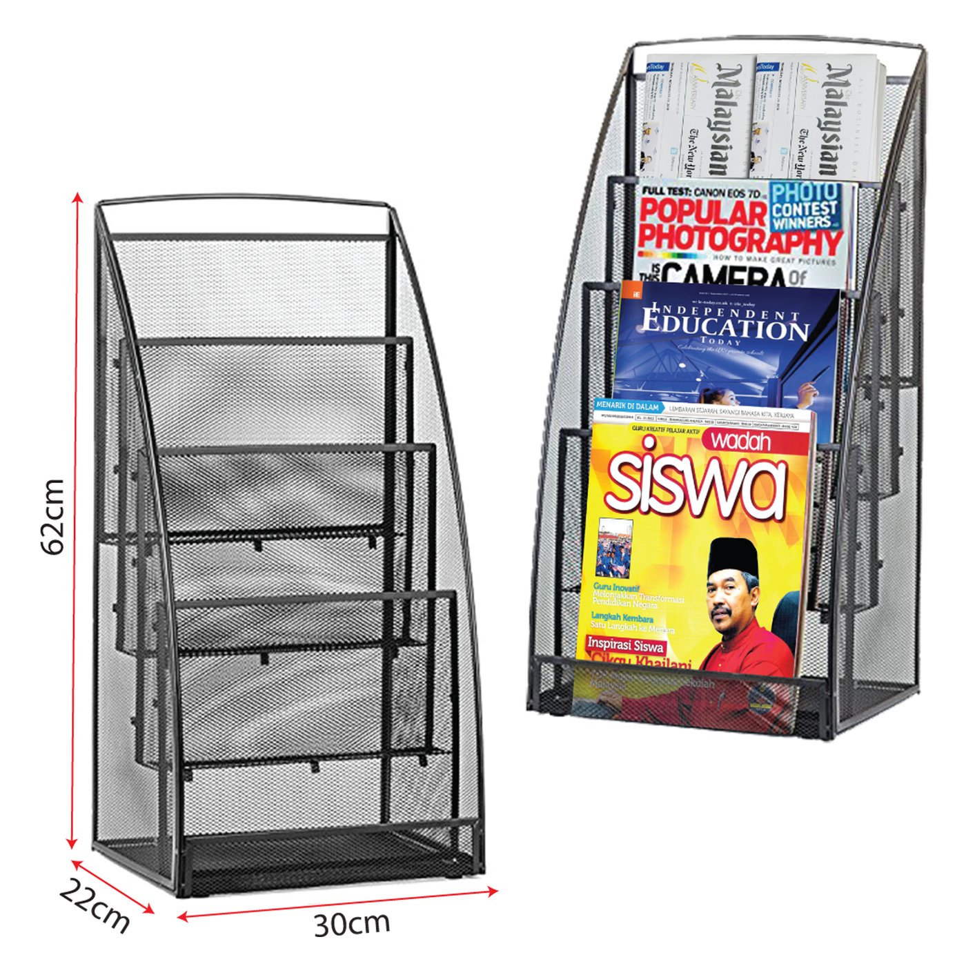 Fullhouse 99: A- Newspaper & Magazine Mesh Rack