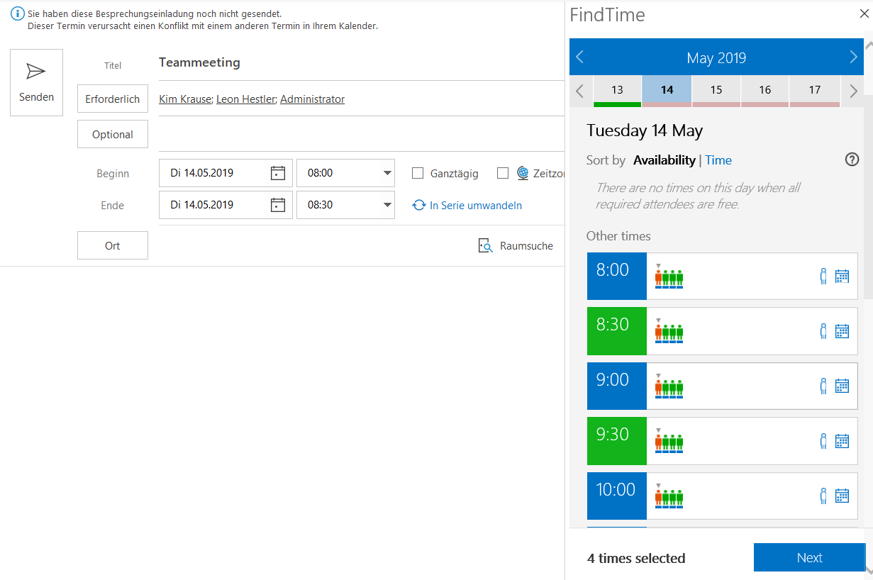 O365: Terminabstimmungen mit FindTime