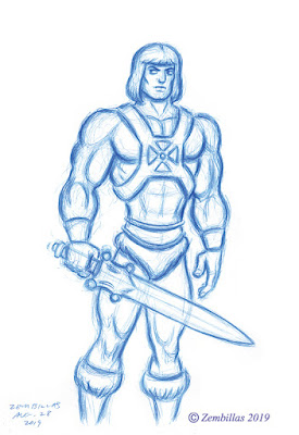 Charles Zembillas: Drawing "He-Man - Masters of the Universe"