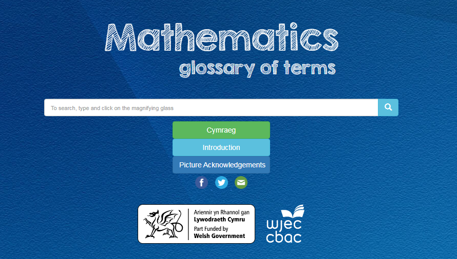 English Elda: Mathematics. Glossary of terms