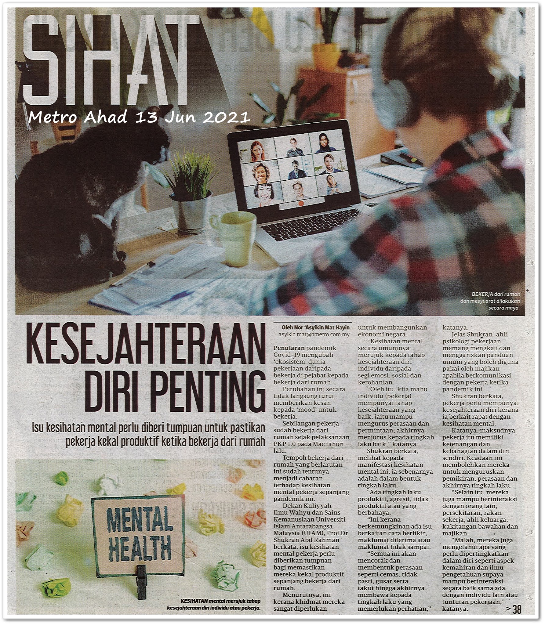 Kesejahteraan diri penting - BLOG PERPUSTAKAAN JBPM