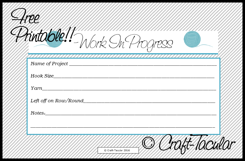 Sewing & Needlecraft Printable PDF WIP Cards Craft Supplies & Tools ...