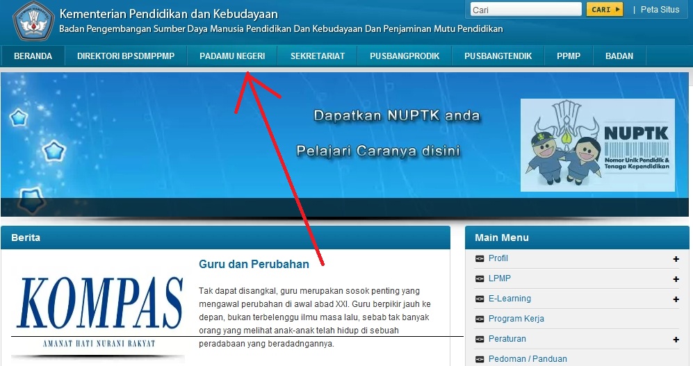 Cara Login akun PTK untuk verval NUPTK online 2013 melalui situs ...