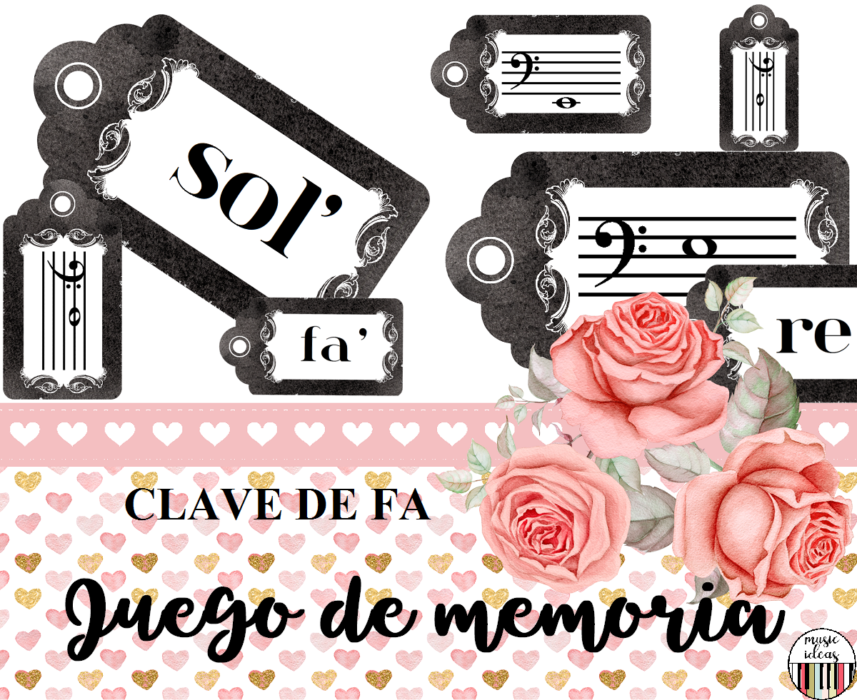 JUEGO DE CARTAS MUSICAL PARA NIÑOS: Clave de Fa [Music Ideas]