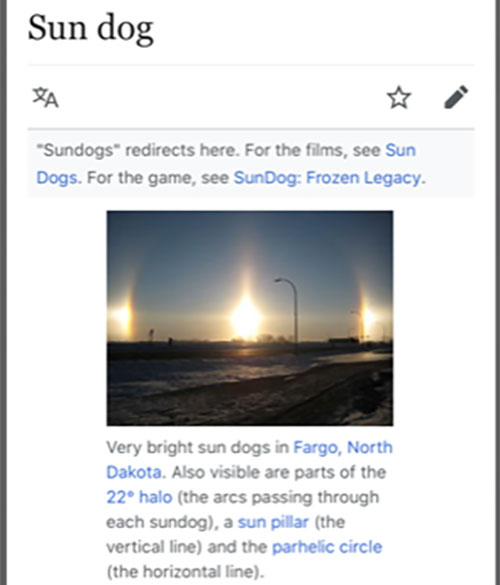 Palmia Observatory: Is this a vertical sun dog? Evolution of stars from ...