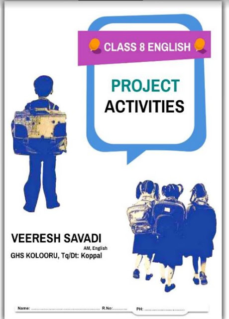 8th Class English-Project Book 2020-21