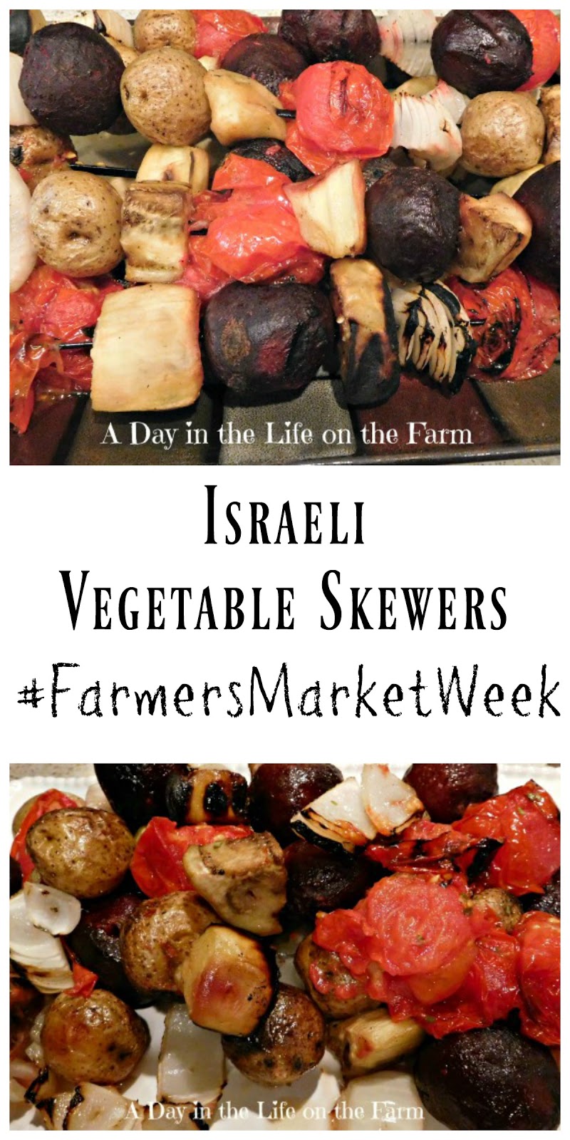 A Day in the Life on the Farm: Israeli Veggie Skewers #FarmersMarketWeek