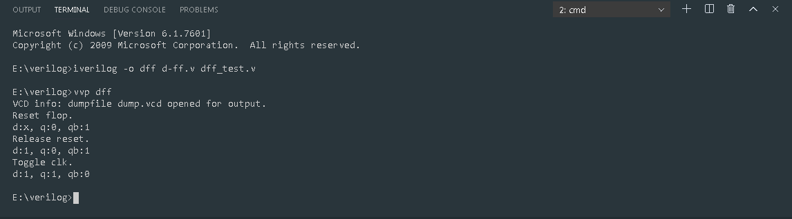 Simulations: Running verilog code using visual studio and GTK wave