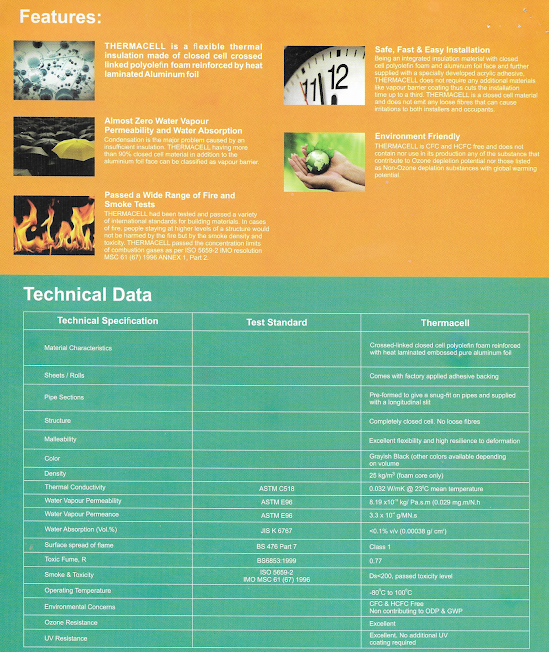 MaximaxSystems.com: THERMACELL POLYOLEFIN THERMAL FOAM INSULATION