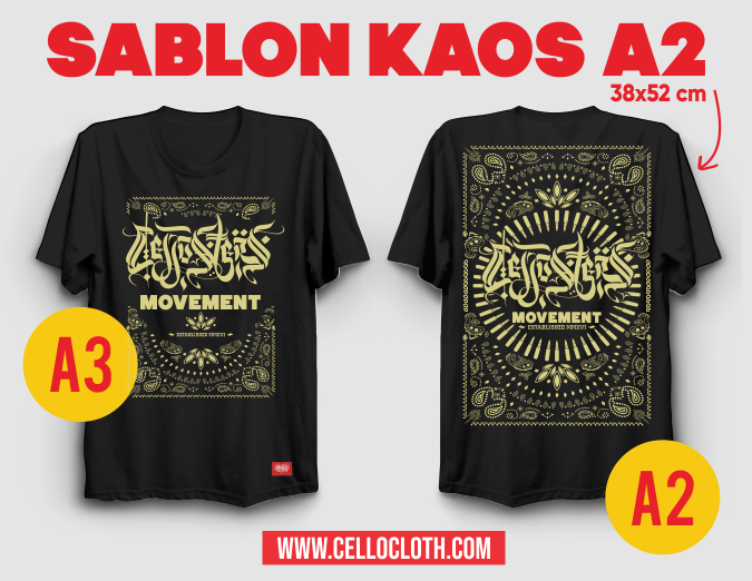 Sablon Kaos A2 untuk yang Suka dengan Sablon Ukuran Max. 38x52 cm ...