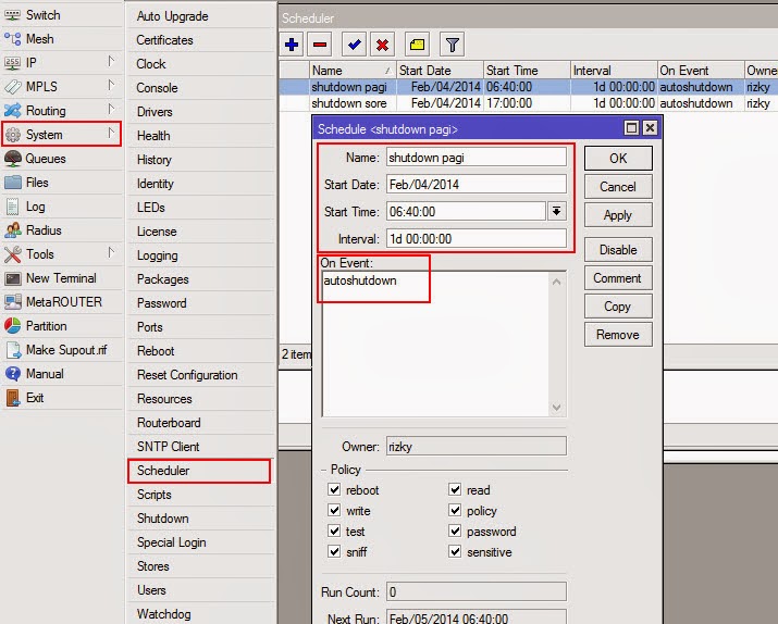 Cara Seting Auto Shutdown Mikrotik Menggunakan Winbox - YANZSCREAMOUS