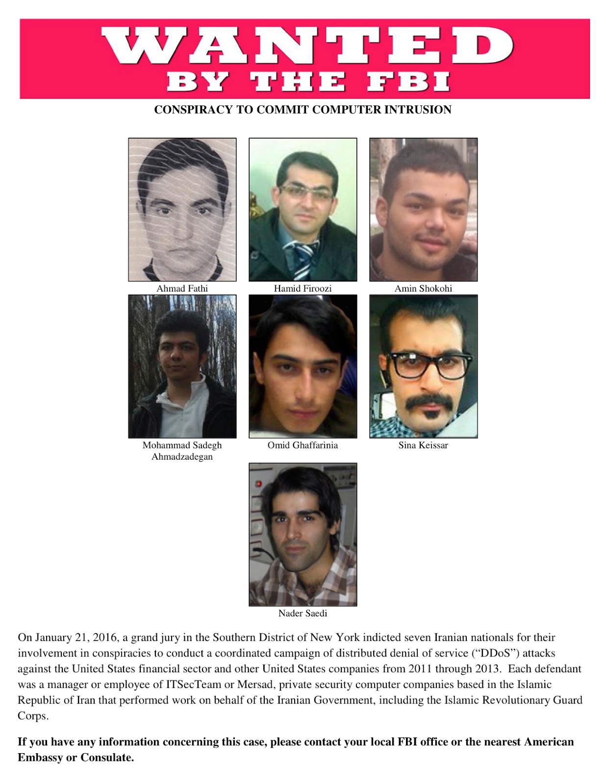 Kenneth Rijock's Financial Crime Blog: IRANIAN HACKERS WANTED BY FBI