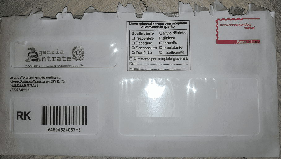 Raccomandata RK RKE cosa significa?