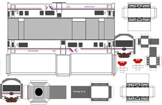 PAPERCRAFT KERETA PENUMPANG DAN BARANG INDONESIA 2016